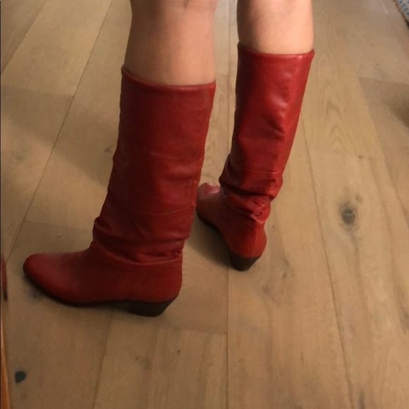 elastomere | Shoes | Elastomere Vintage Italian Red Leather Boots ...